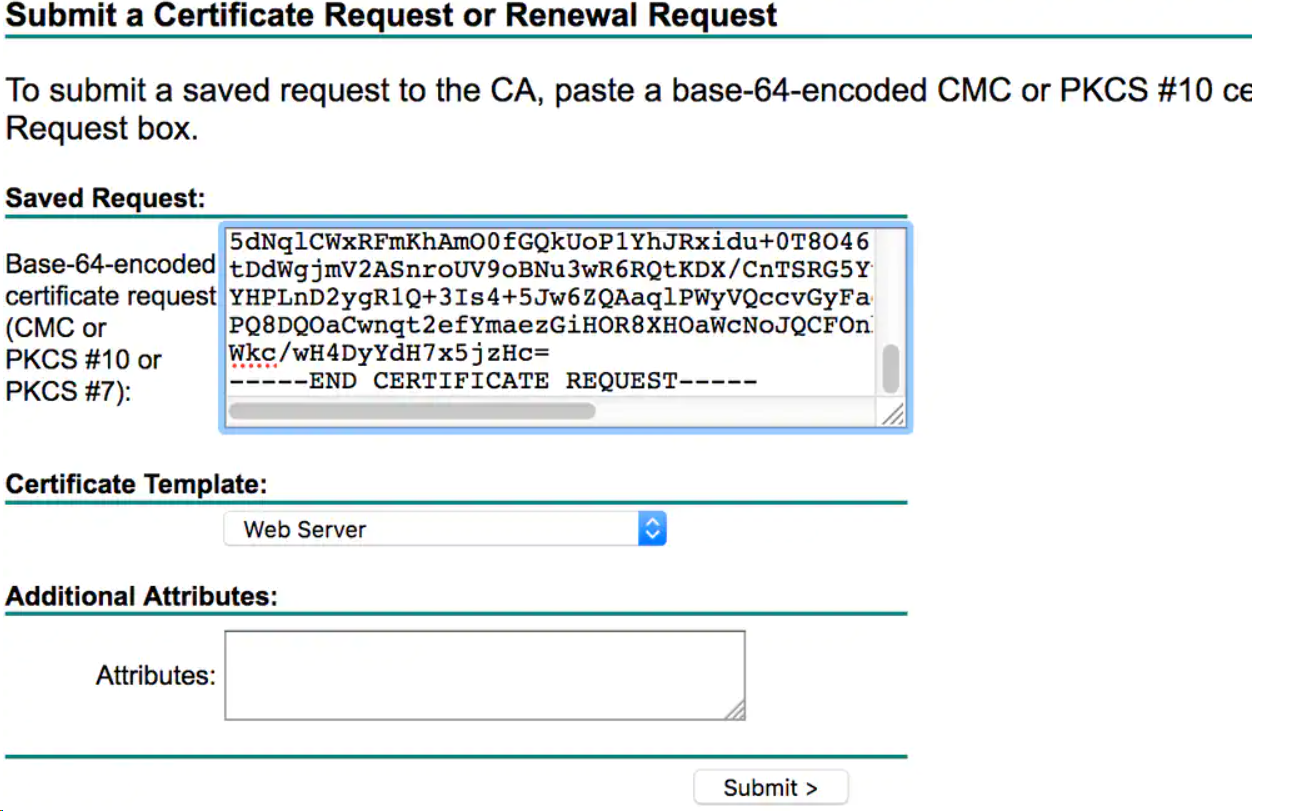 Generating a CSR with more than 2048 private key size.
