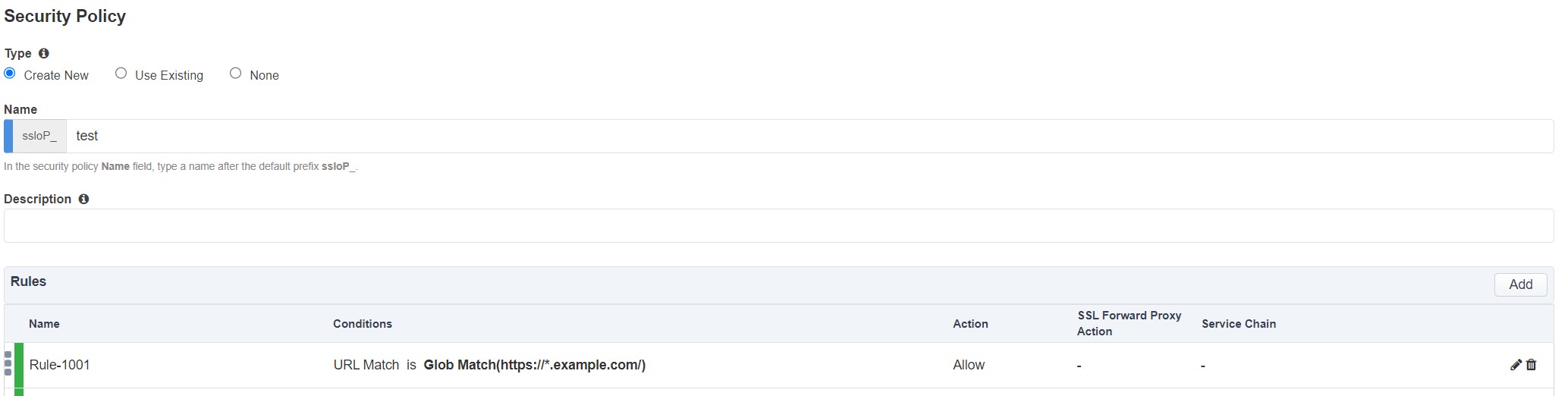 Creating a “URL Match” with "Glob Match" condition rule in SSL Orchestrator's security policy ...