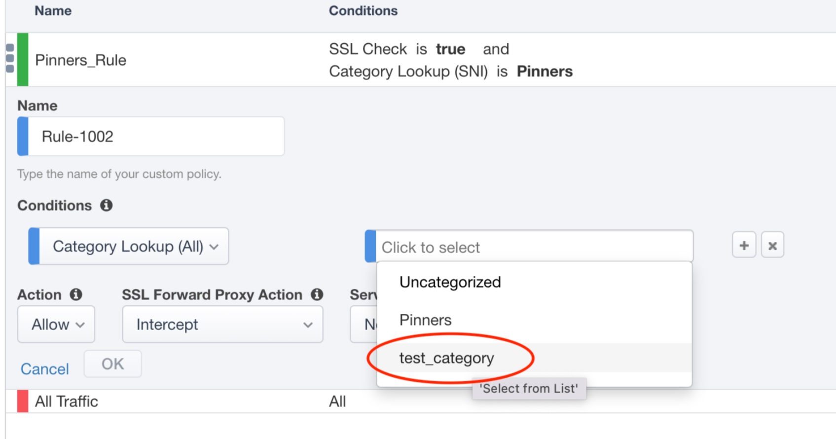 Creating a “URL Match” with "Glob Match" condition rule in SSL Orchestrator's security policy ...