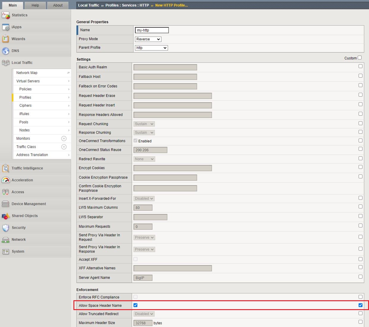 Application fails with Malformed HTTP header after upgrade from v15.1.x to v16.1.x