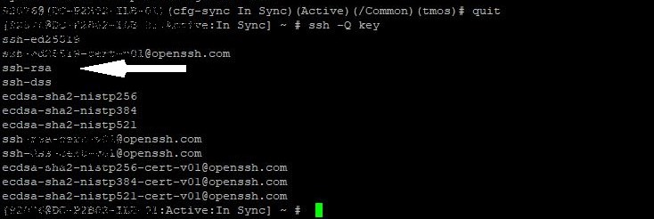 delete SSH-RSA host key