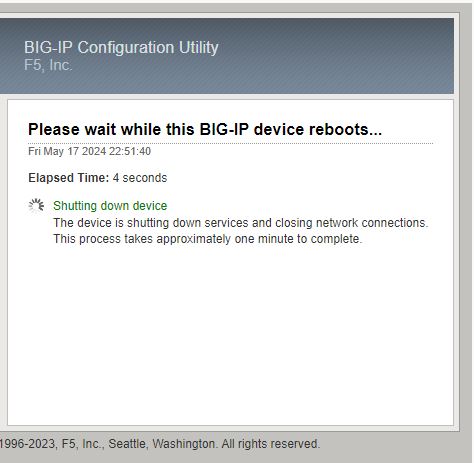 VCMP Guest is stuck with Please wait while this BIG-IP device reboots.. after upgrade