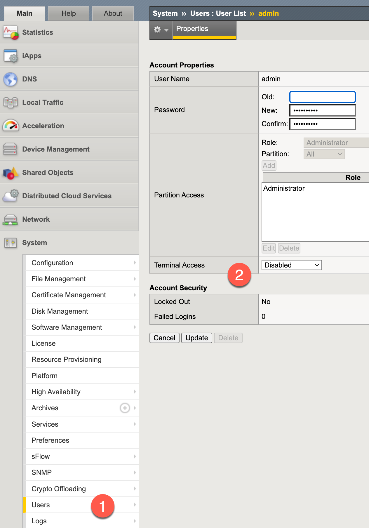 Cannot ssh into BIG-IP as admin