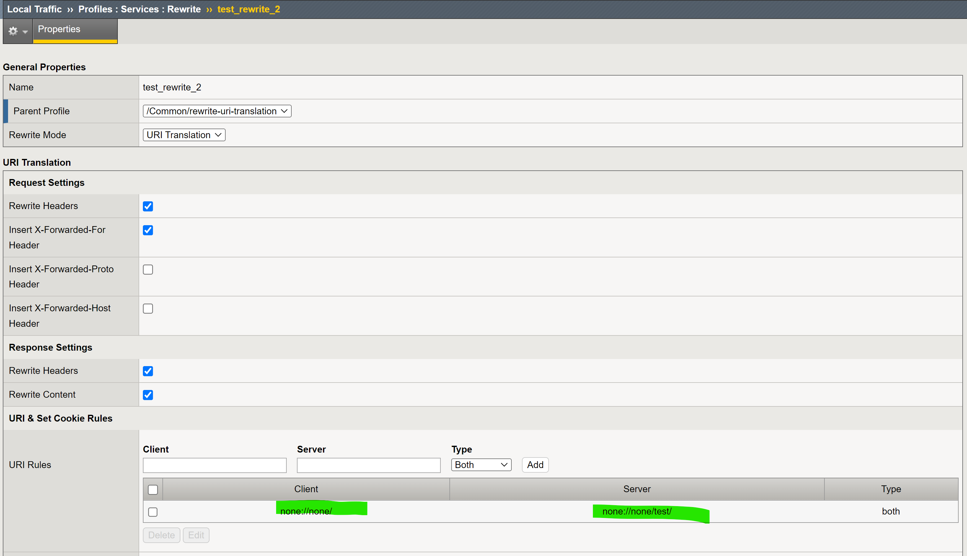 Rewrite profiles get corrupted, when edited with the new GUI