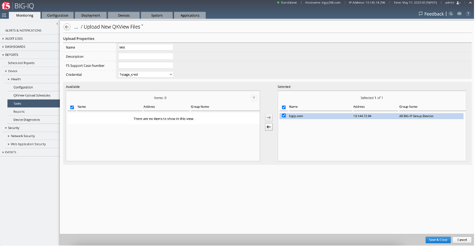 Error messages when uploading QKview from BIG-IQ
