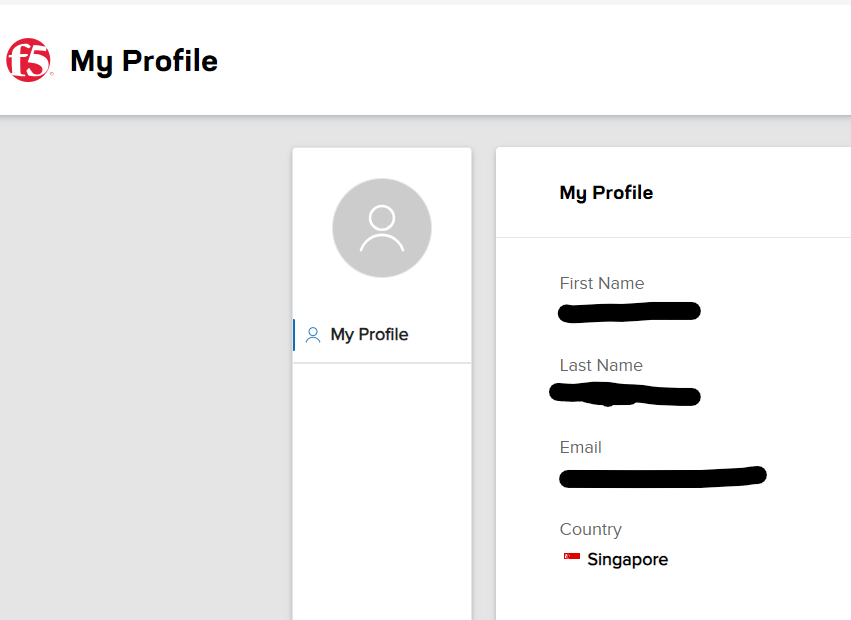 How to change user profile name on MyF5 portal