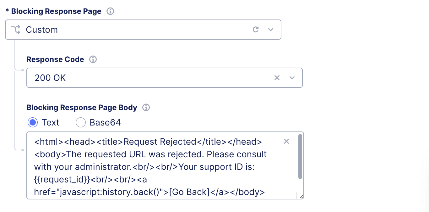 How to return custom response code and content