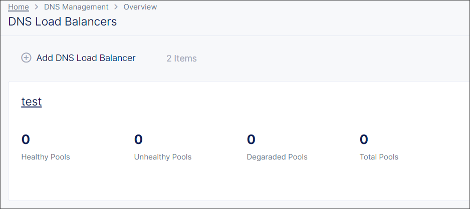 Where can I find DNS Load Balancer Service health indicators?