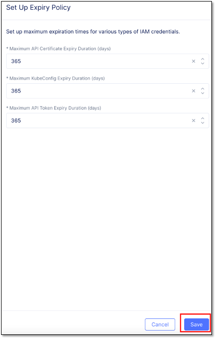 How to set up the expiration time policy for API Certificate, API Token ...