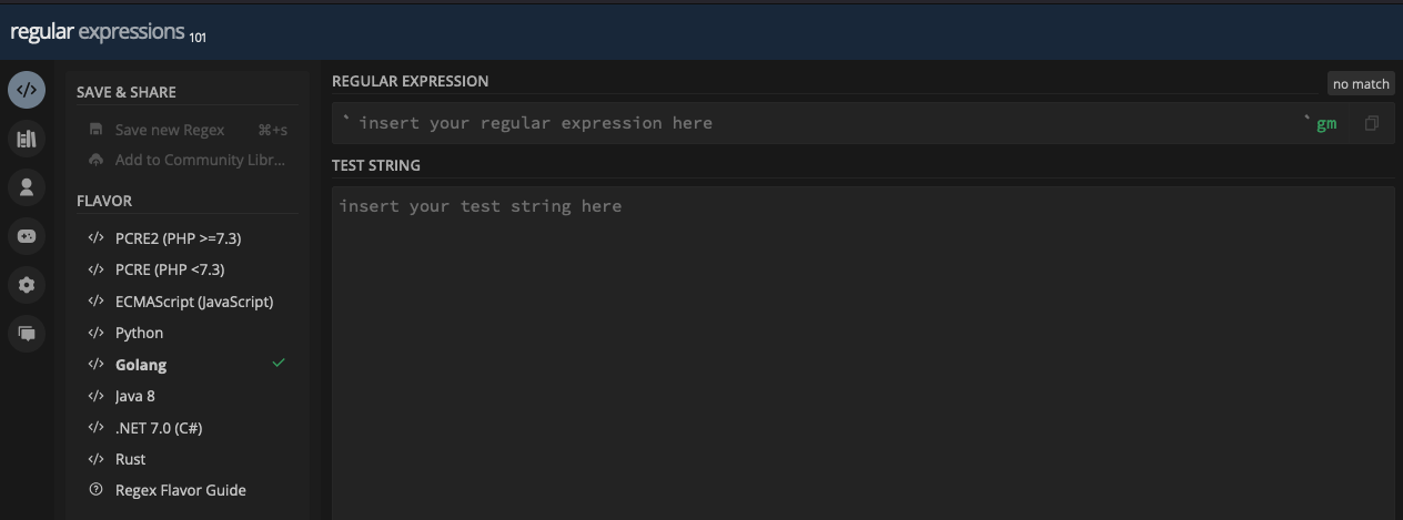 My regex is not working nor is valid
