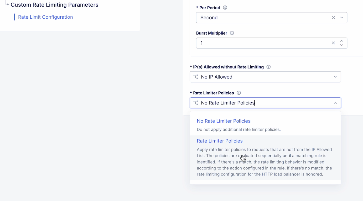 How to configure rate limiting in F5® Distributed Cloud
