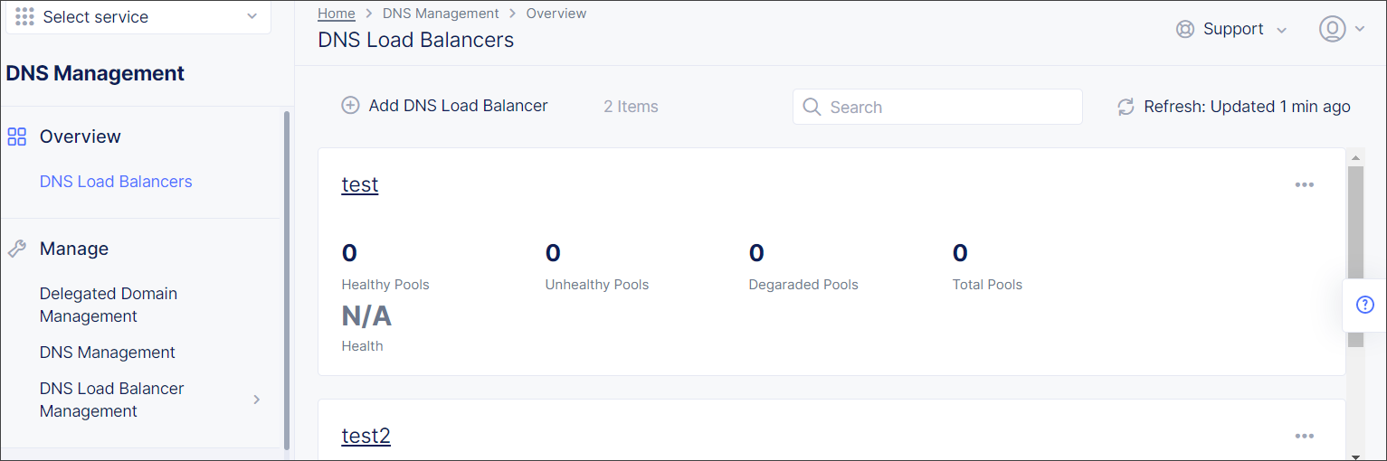 How to use the DNS Load Balancer overview dashboard