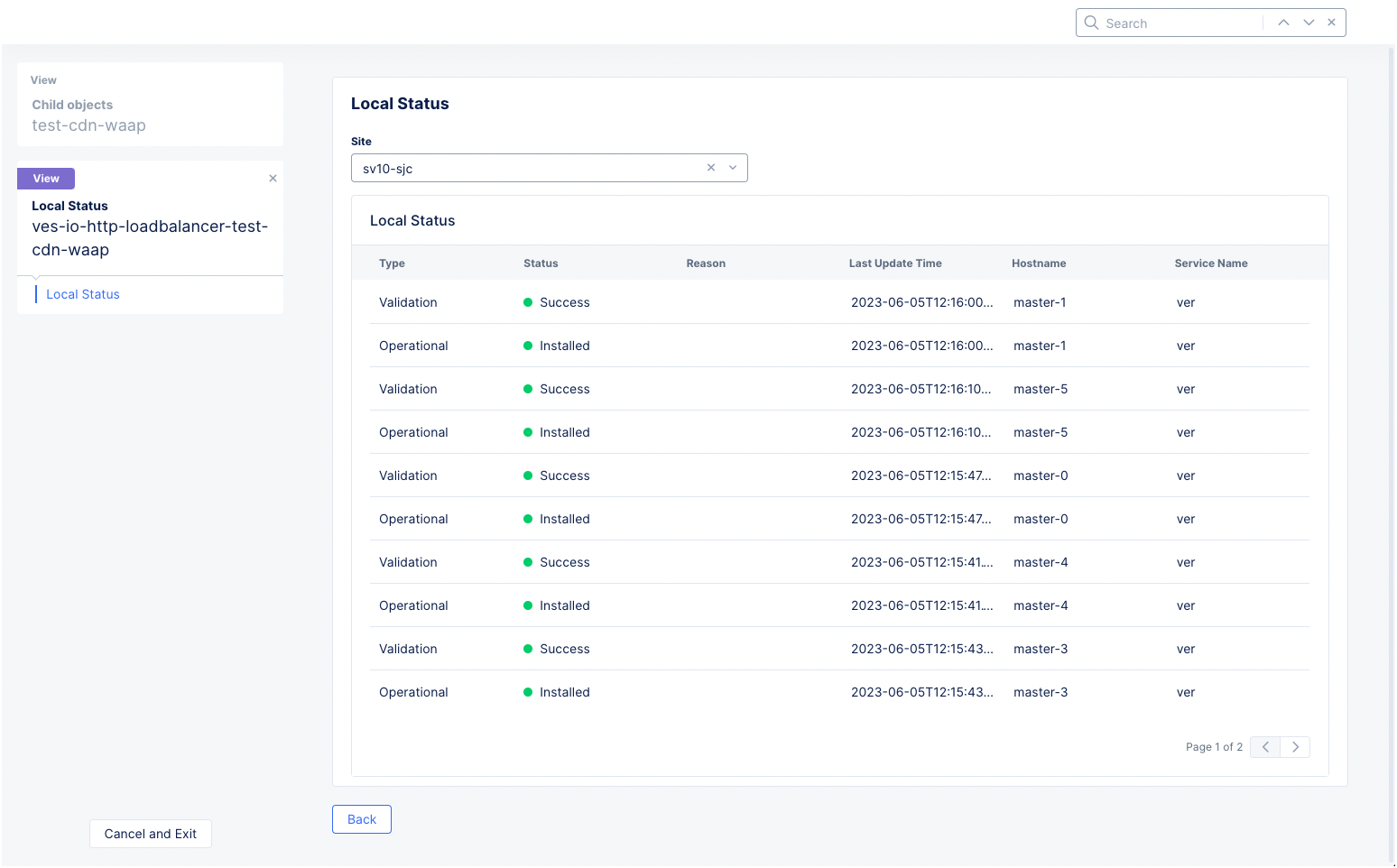 How does Show Child Objects / Status work?