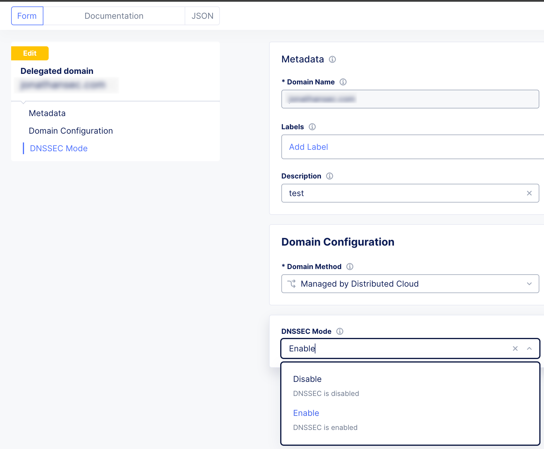 How to configure DNSSEC for a domain
