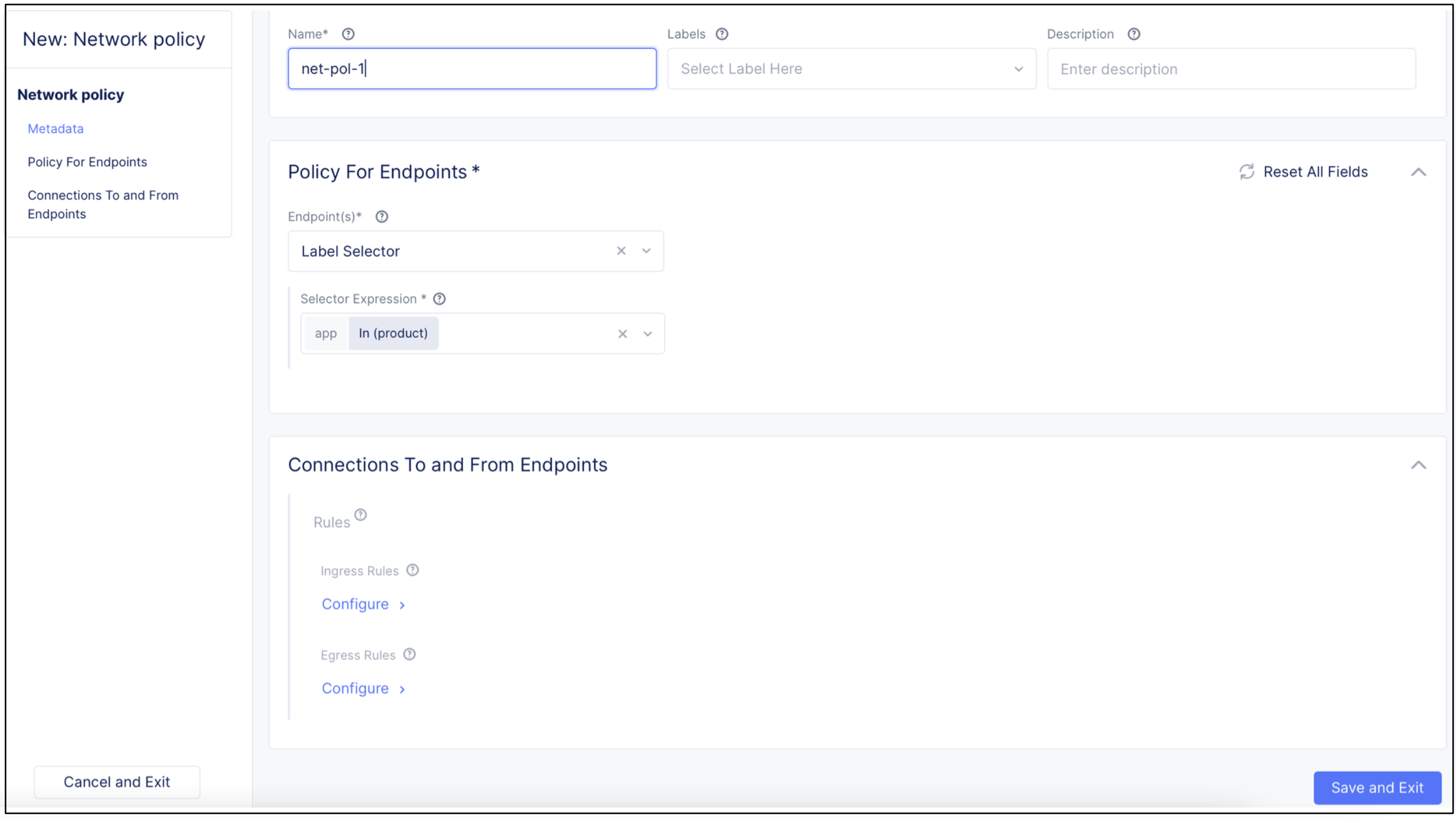 How to Control communication with Network Policy and Known Labels