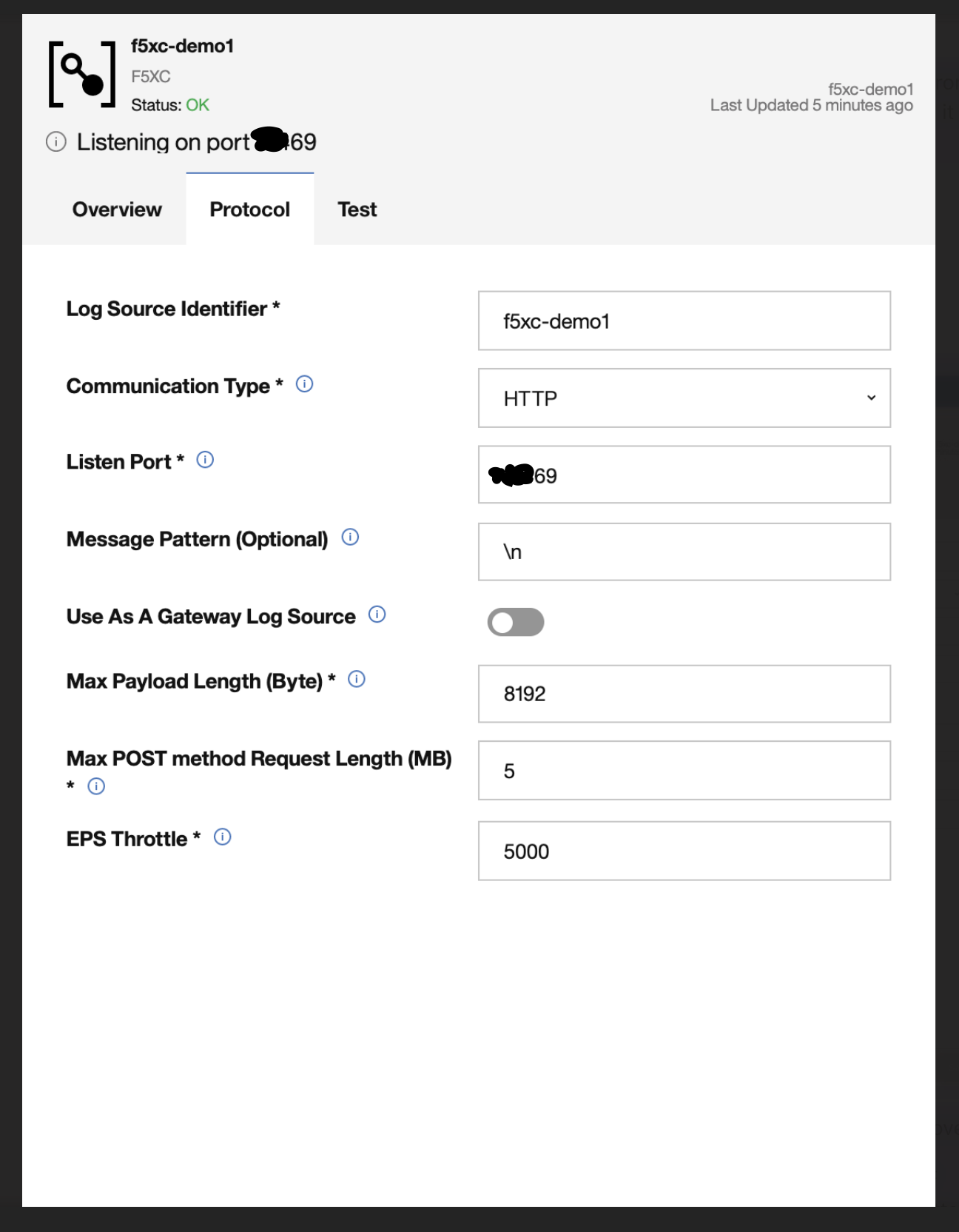Global Log Receiver is sending multiple logs in one syslog message to a QRadar