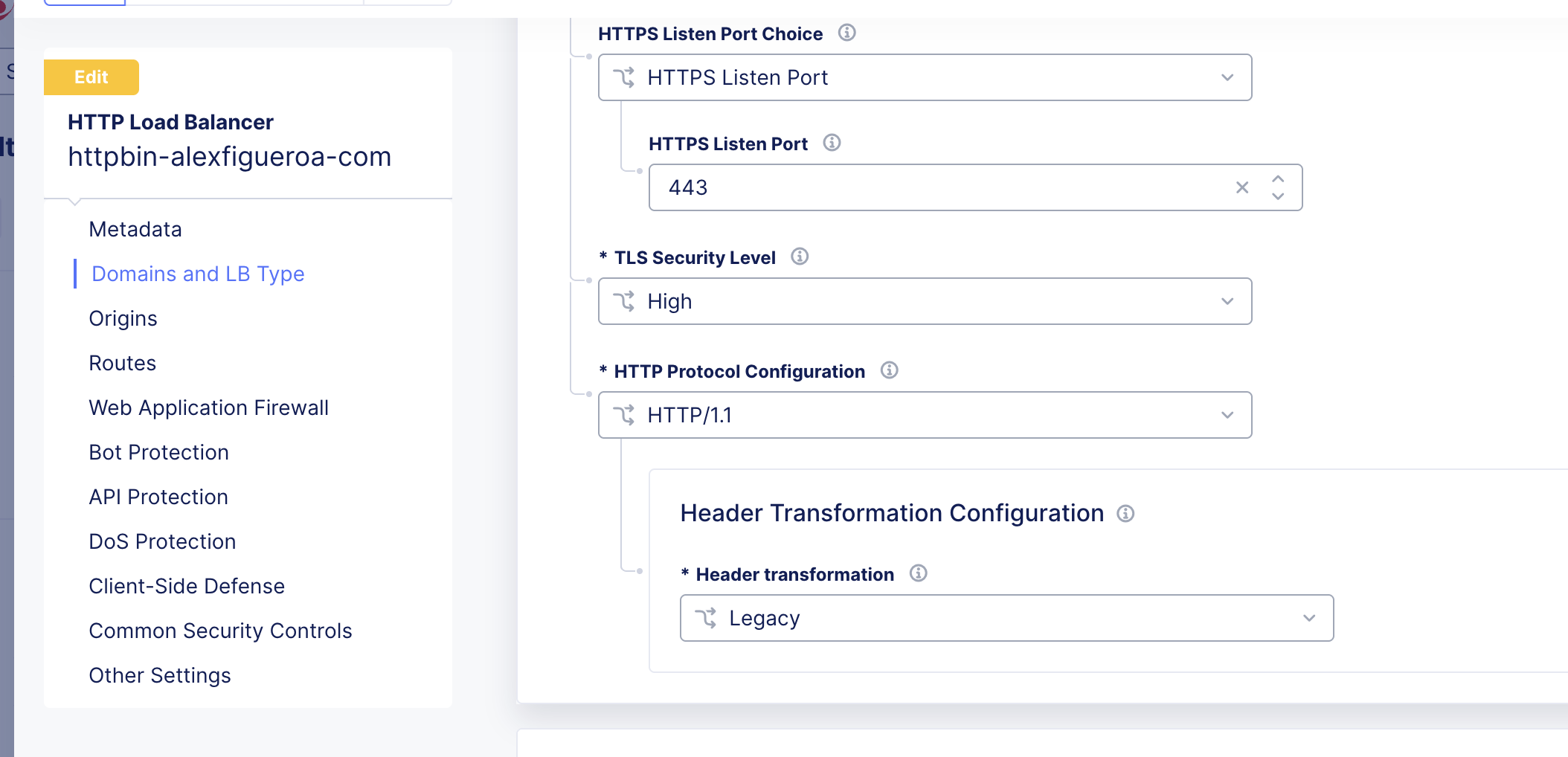 How to configure Header Transformation on F5® Distributed Cloud?