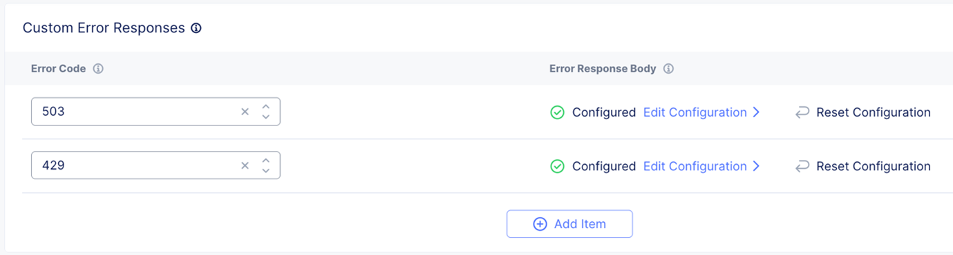 What is the Custom Error Response feature?