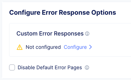 What is the Custom Error Response feature?