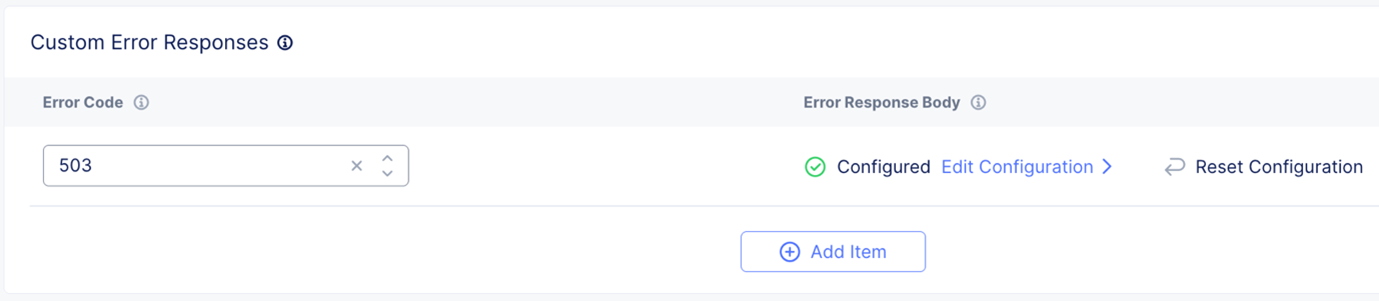 What is the Custom Error Response feature?