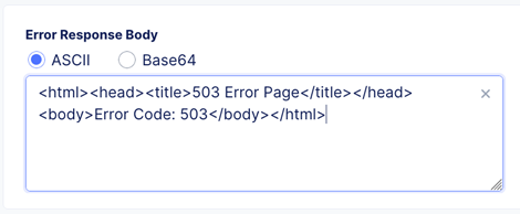 What is the Custom Error Response feature?
