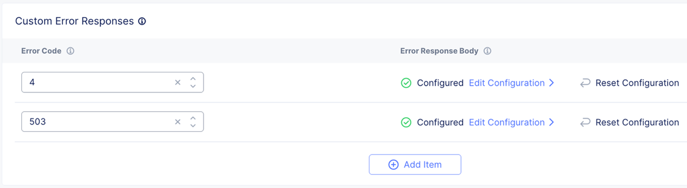 What is the Custom Error Response feature?