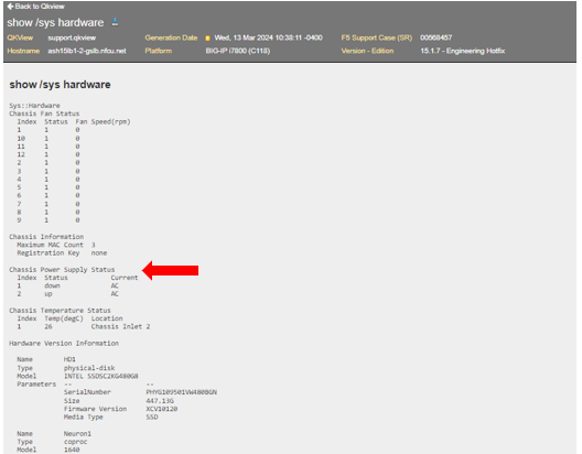 Determine the BIG-IP iSeries and F5 rSeries PSU serial numbers