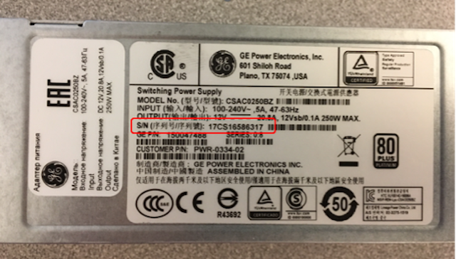 Determine the BIG-IP iSeries and F5 rSeries PSU serial numbers