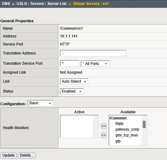 After upgrade GTM/DNS to 16.1.0 or later, virtual server status remains ...