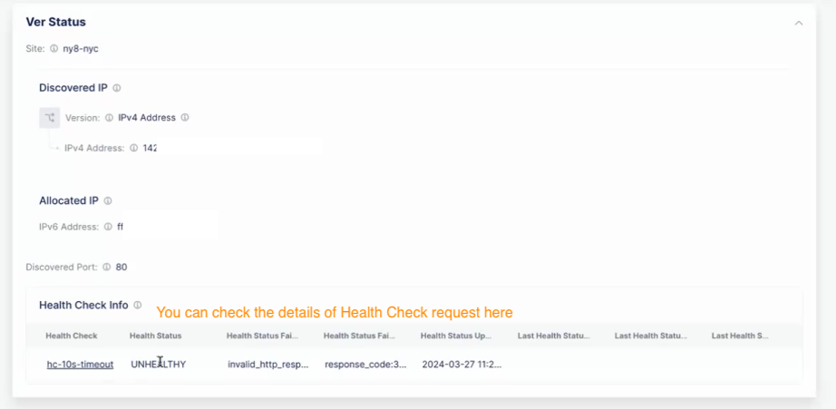 How to view the Health-Check logs in the F5 Distributed Cloud portal