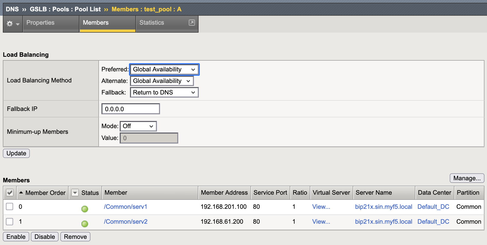 To change the order of preference for global availability load ...